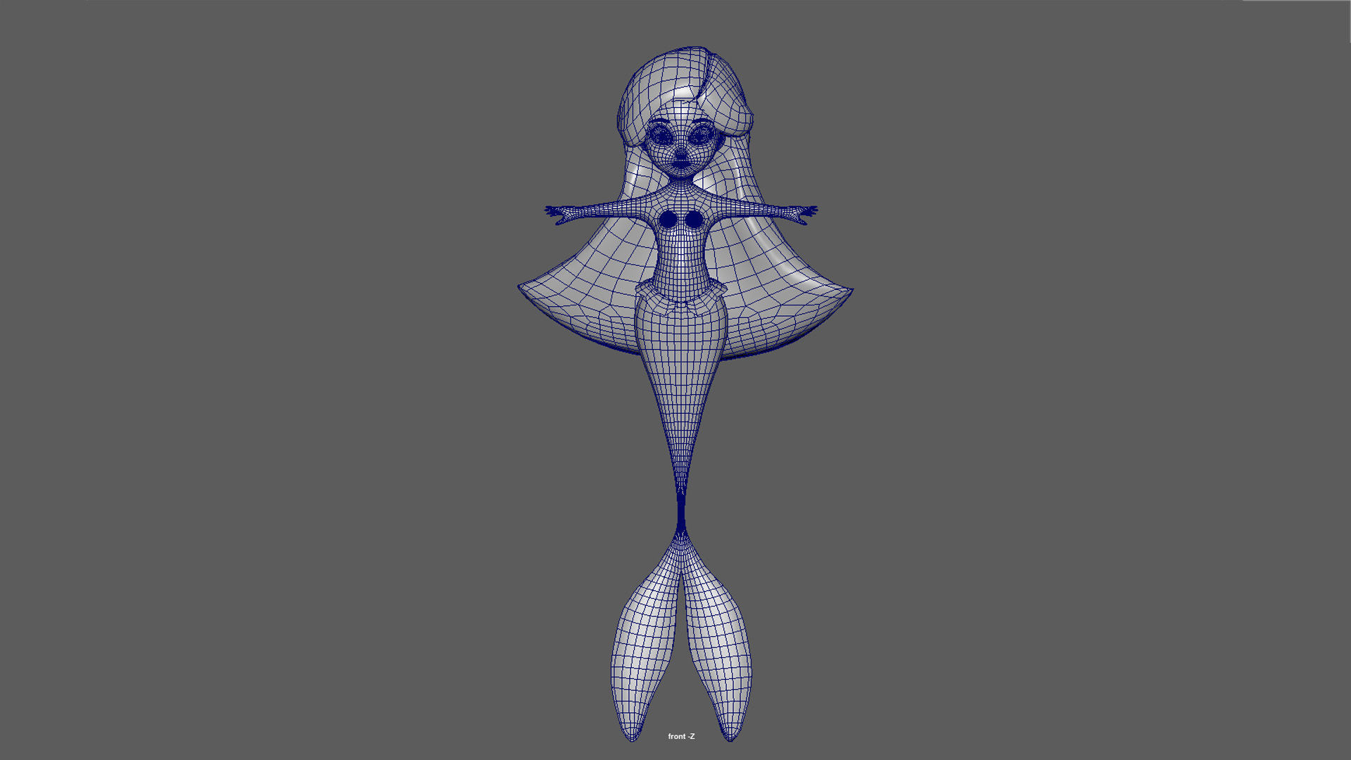 3D model Mermaid Cartoon Rigged VR / AR / low-poly | CGTrader
