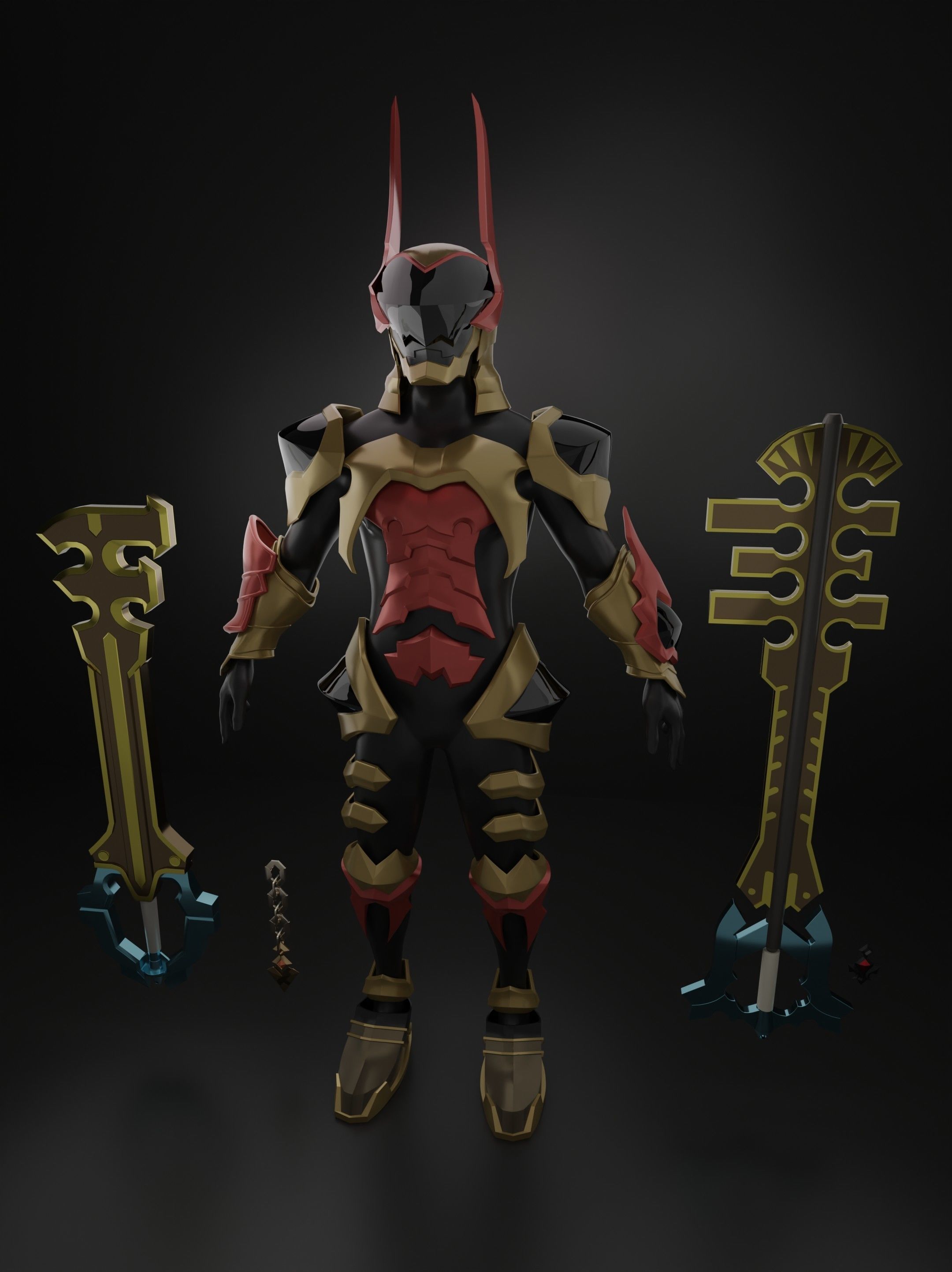 Full Keyblade Armor Terra with Keyblade 3D model | CGTrader