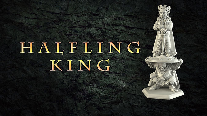Halfling King 3D model 3D printable | CGTrader