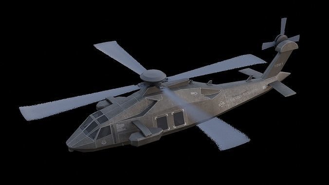 3D model Stealth Copter VR / AR / low-poly | CGTrader
