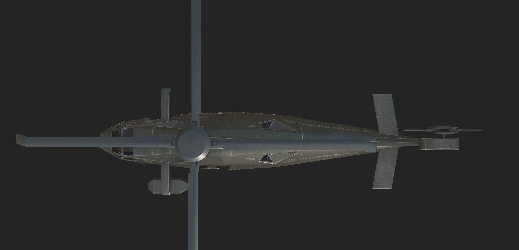 3D model Stealth Copter VR / AR / low-poly | CGTrader