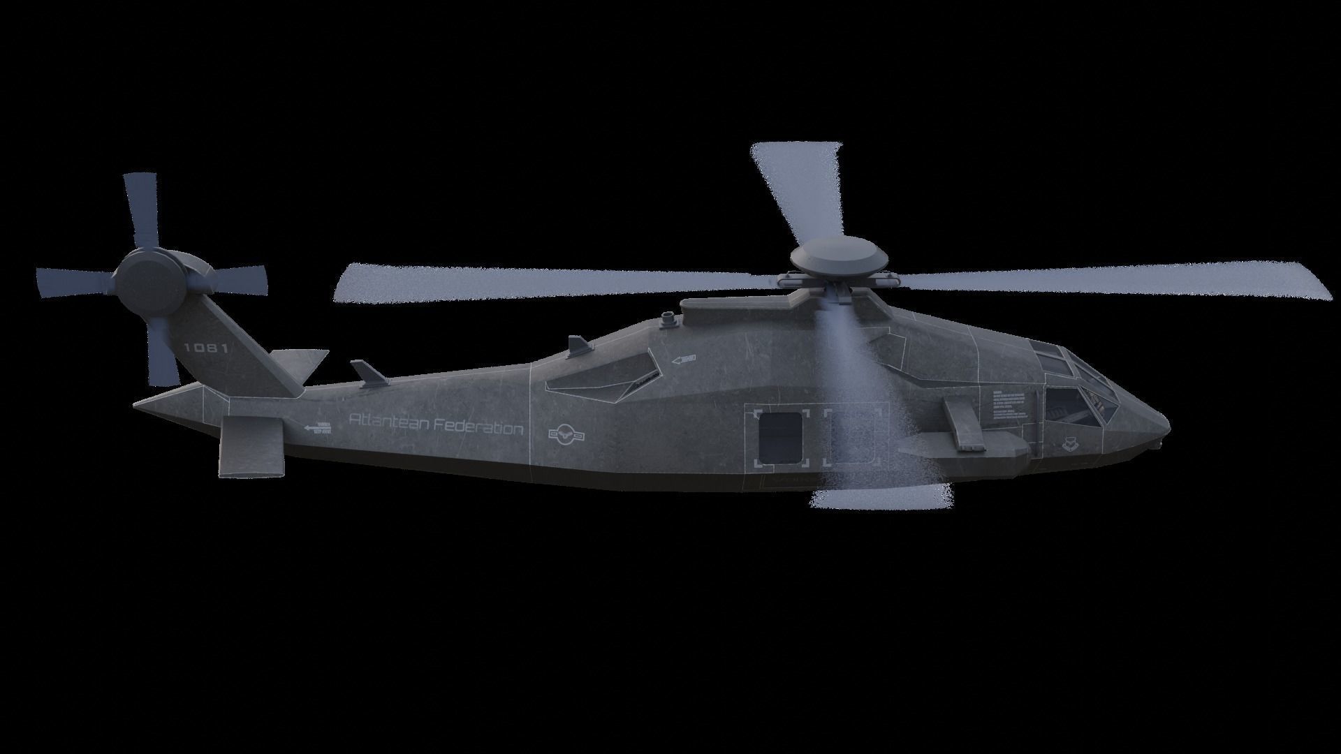 3D model Stealth Copter VR / AR / low-poly | CGTrader