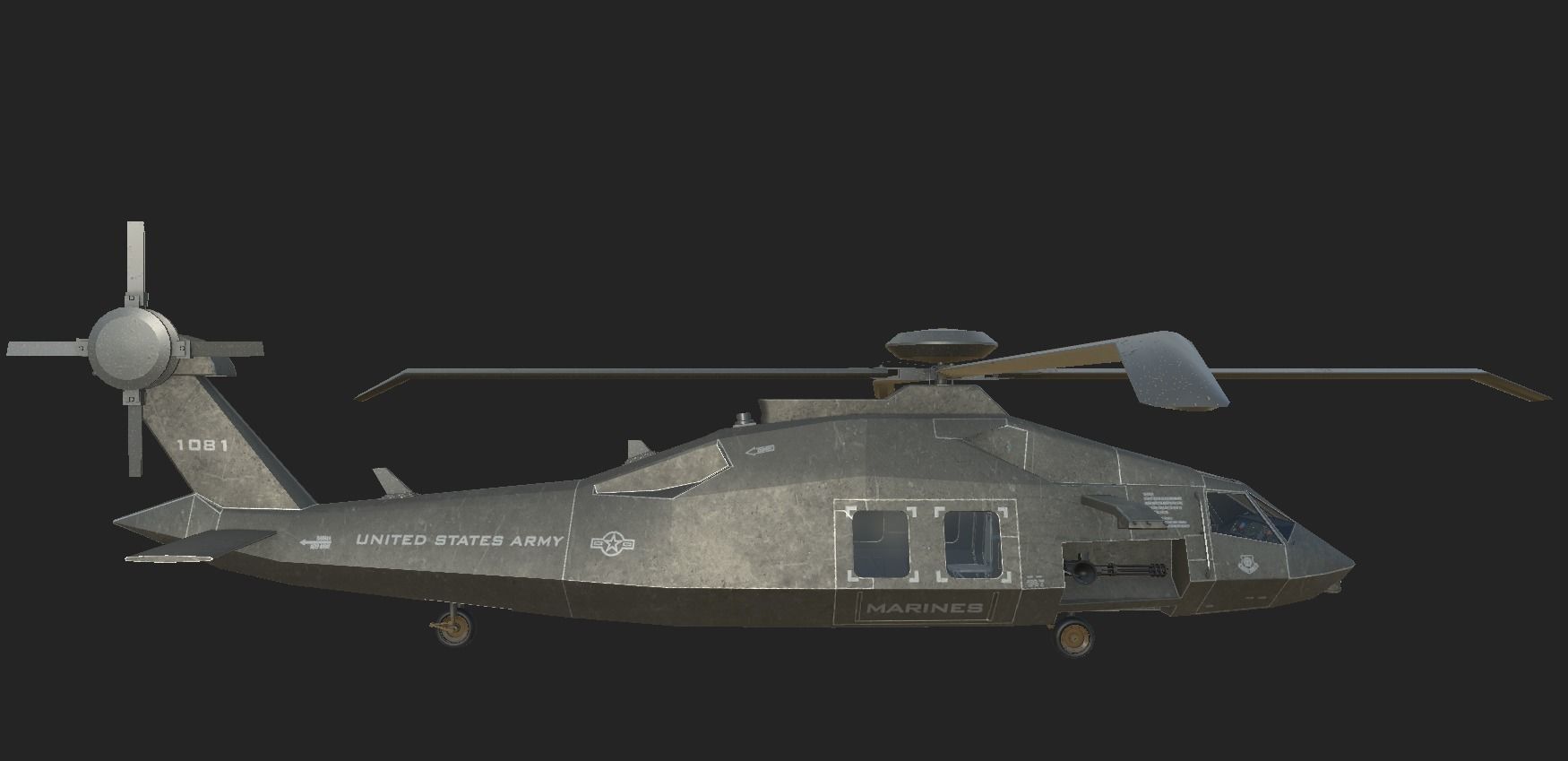 3D model Stealth Copter VR / AR / low-poly | CGTrader