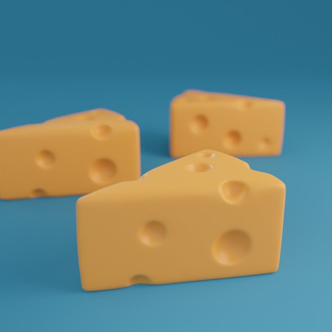 3D model Cartoon cheese VR / AR / low-poly | CGTrader