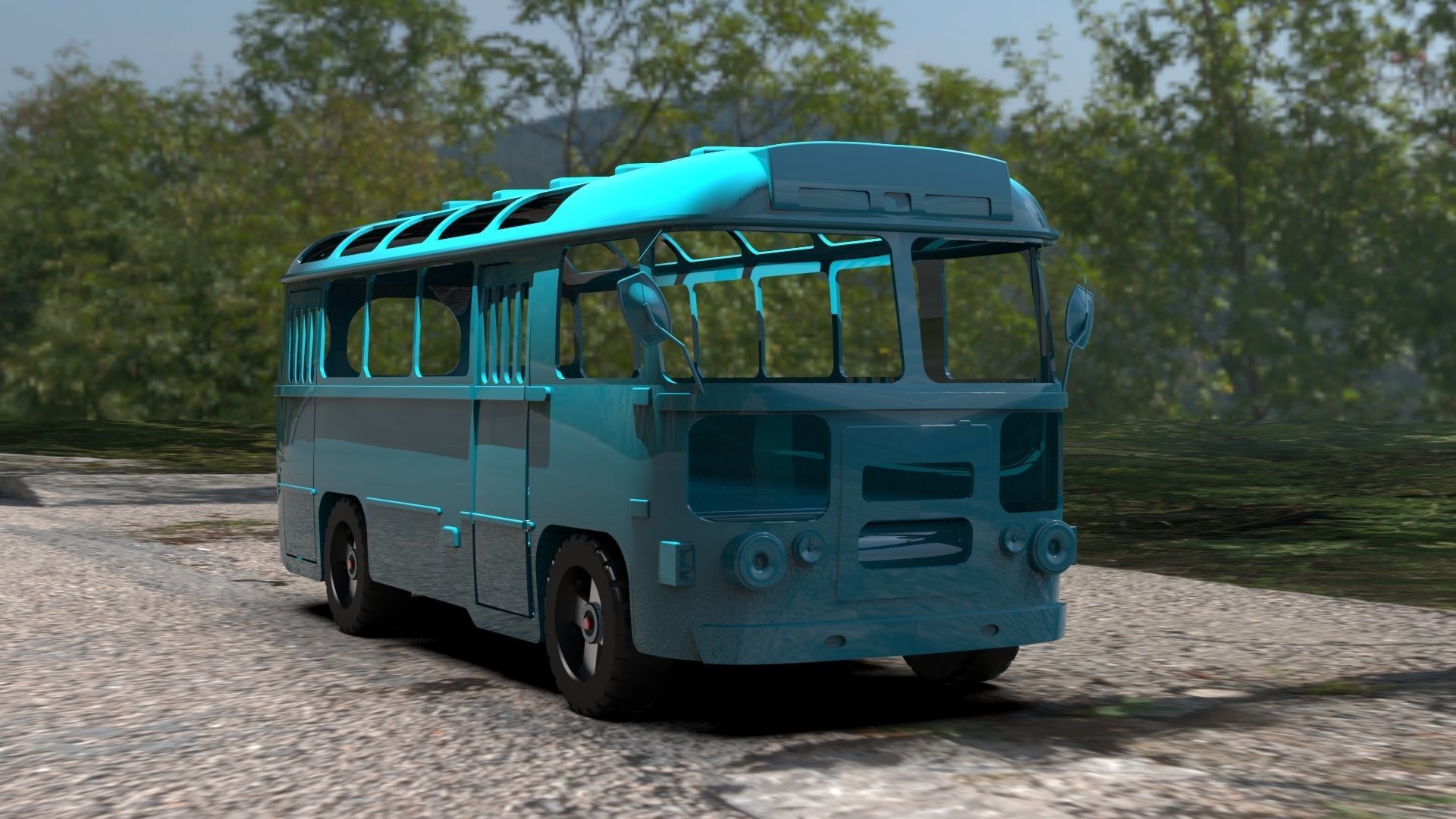 Bus PAZ 672 3D model 3D printable | CGTrader