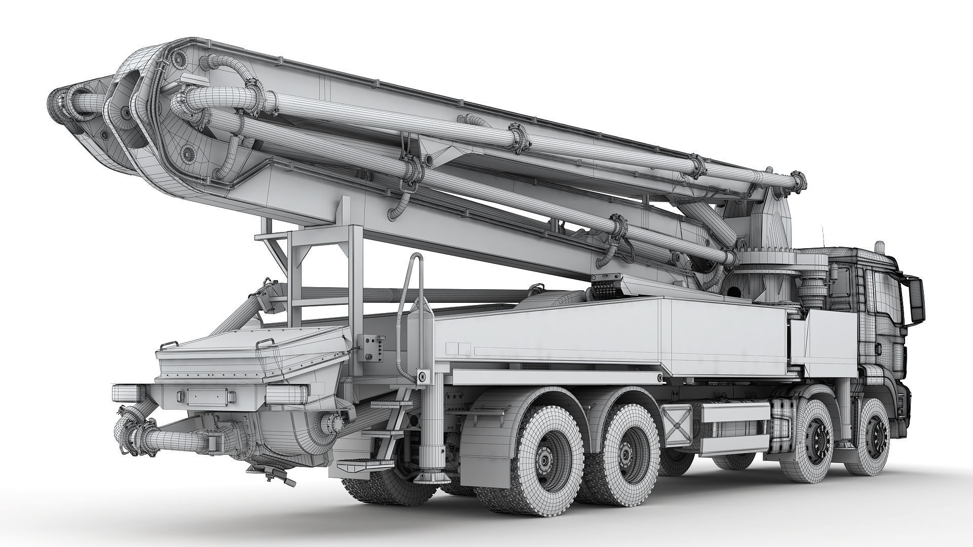 Concrete Pump Truck 3D model | CGTrader