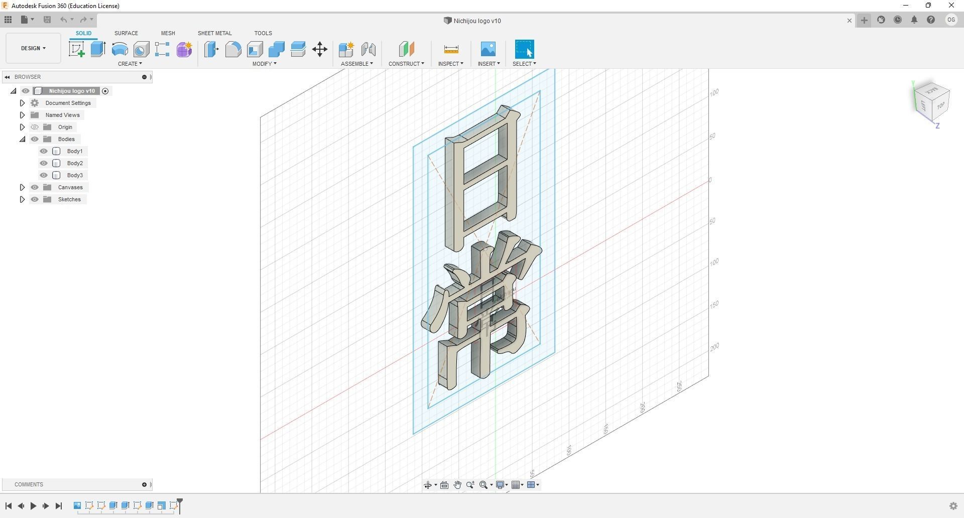 Nichijou logo free 3D model 3D printable | CGTrader