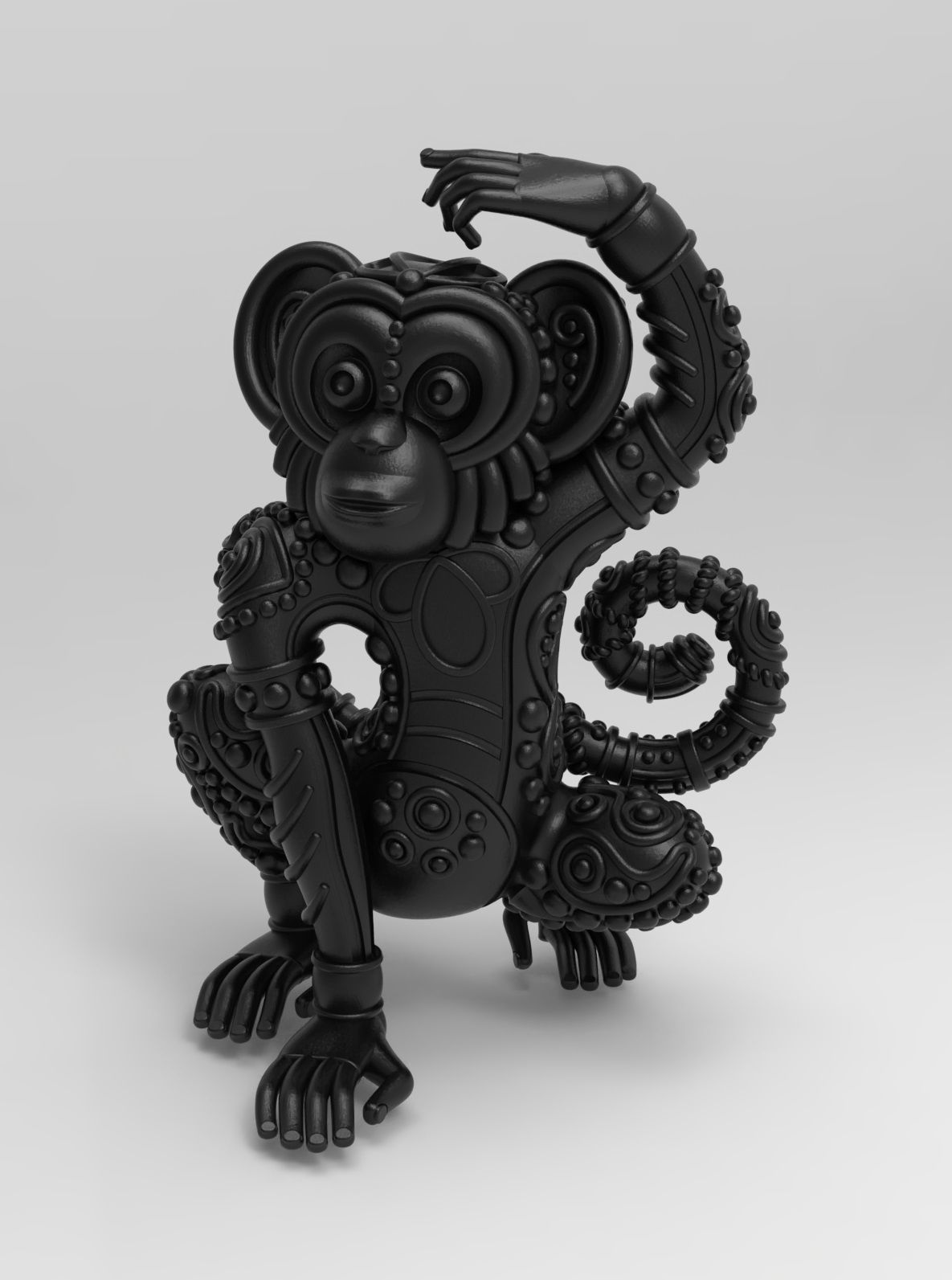 Monkey 3D print model 3D model 3D printable | CGTrader