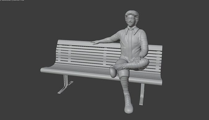 Mc D Ronald Mc Donald FREE bench model 3D model 3D printable | CGTrader