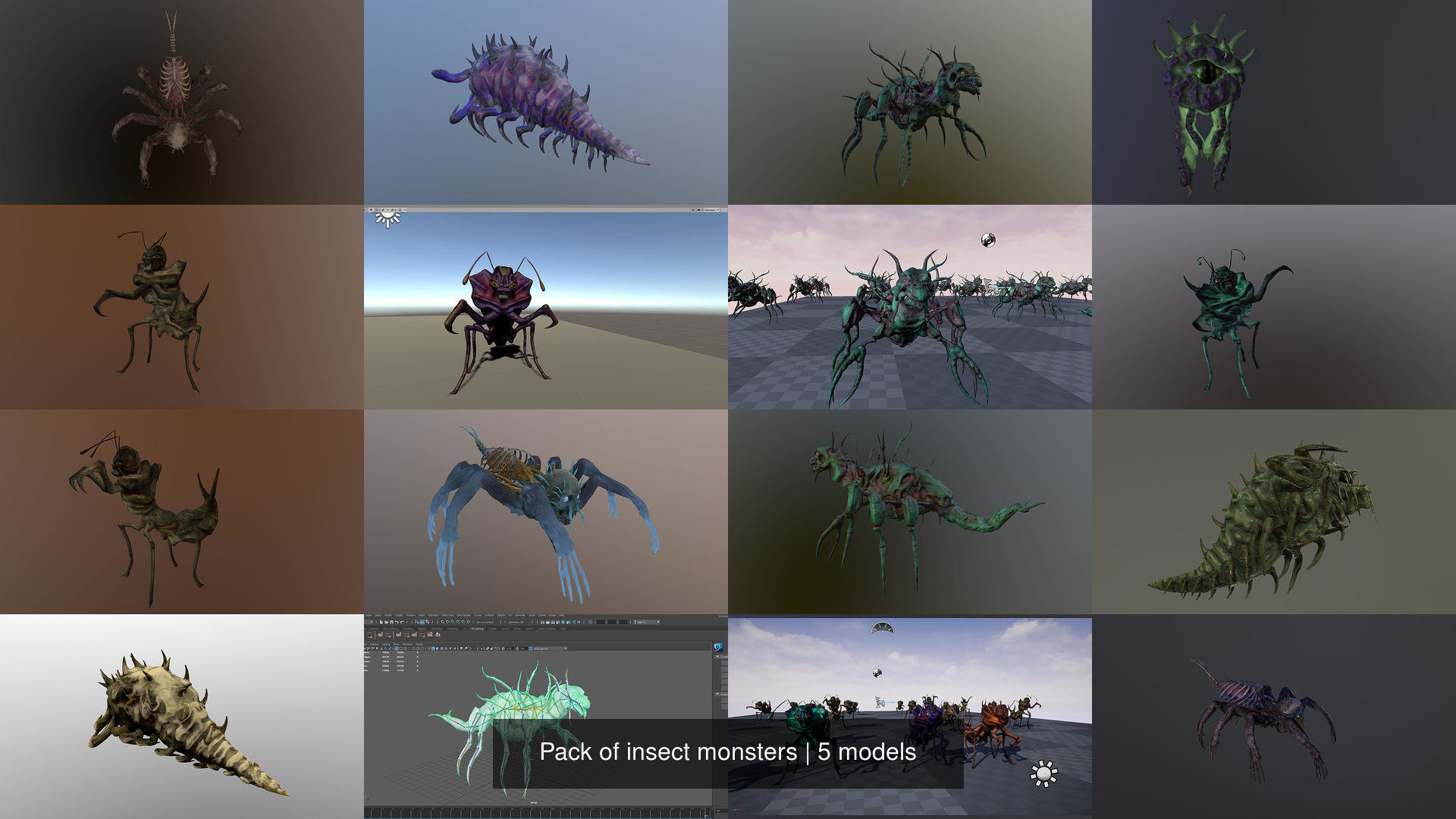 Pack of insect monsters 3D Model Collection | CGTrader