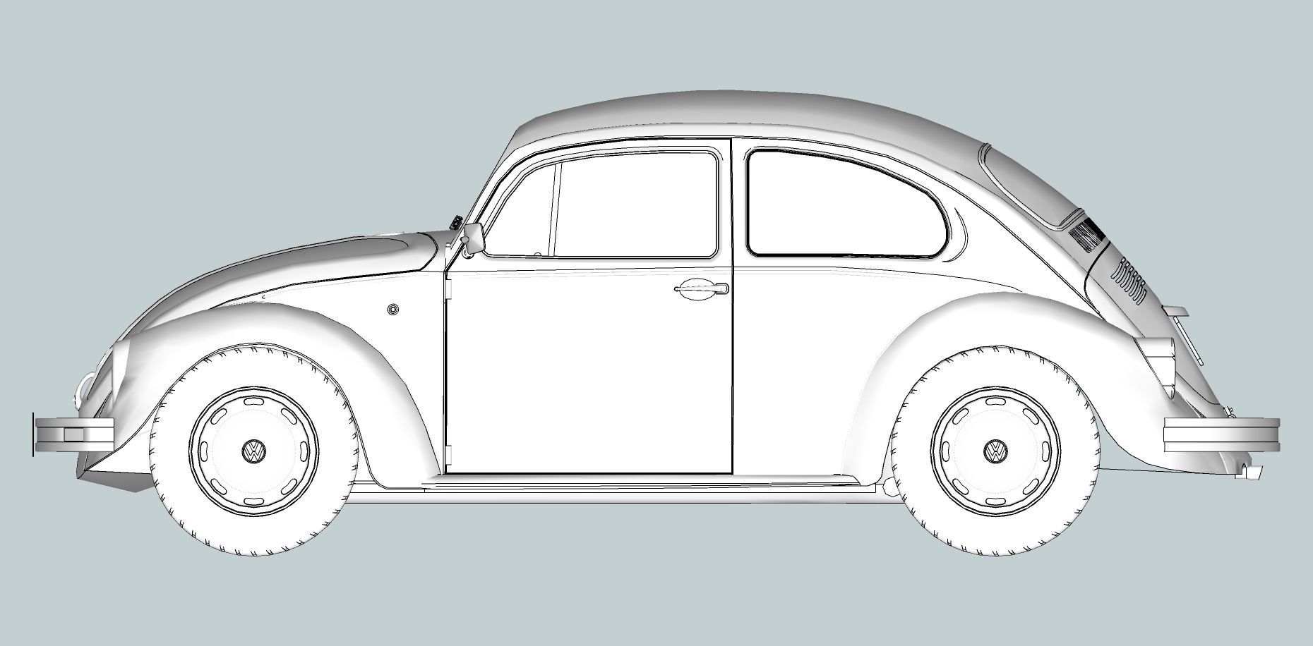 Volkswagen Beetle Last Edition - Ultima Edicion 2003 3D model | CGTrader