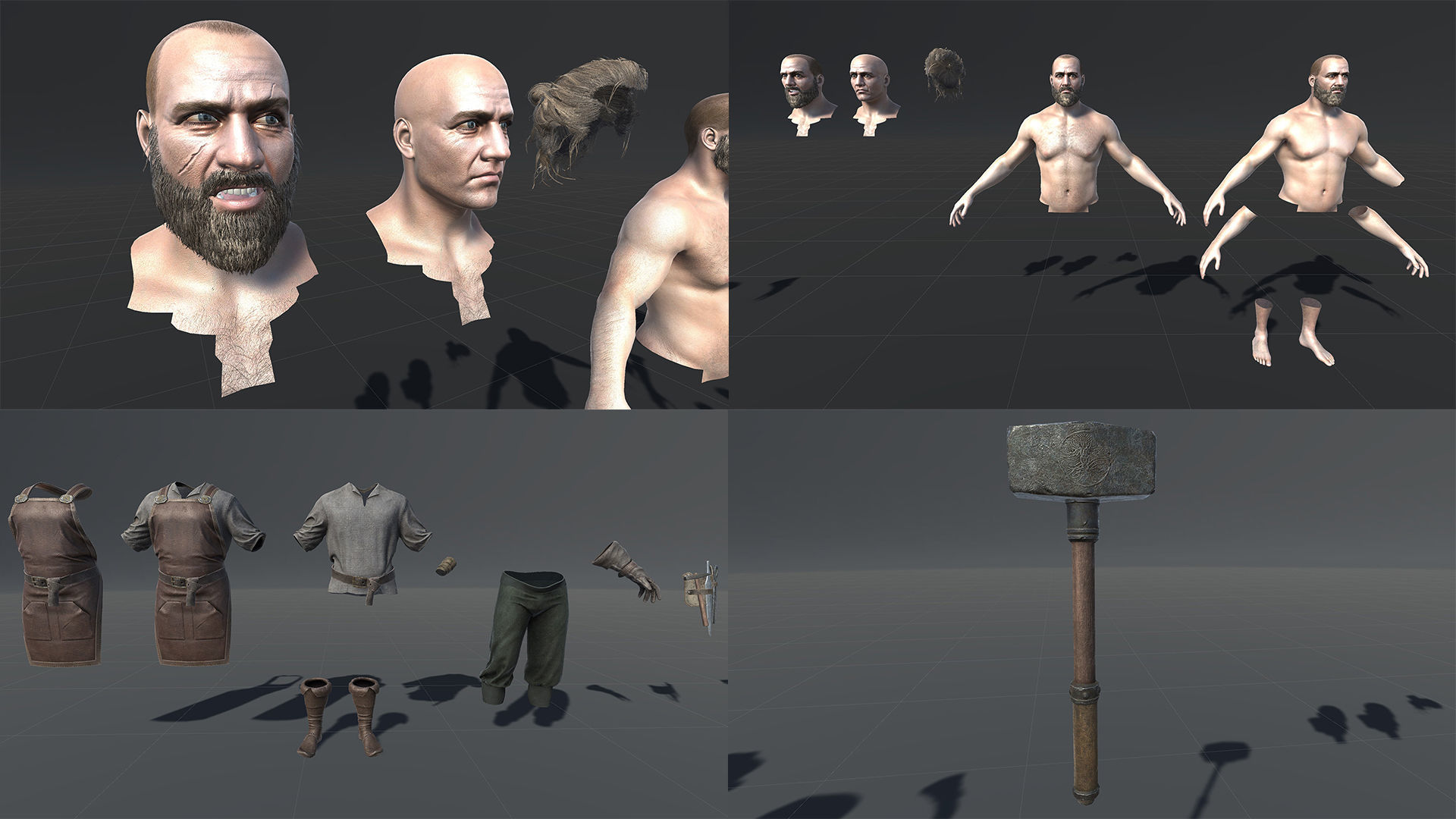 Male NPC pack 3D Model Collection | CGTrader