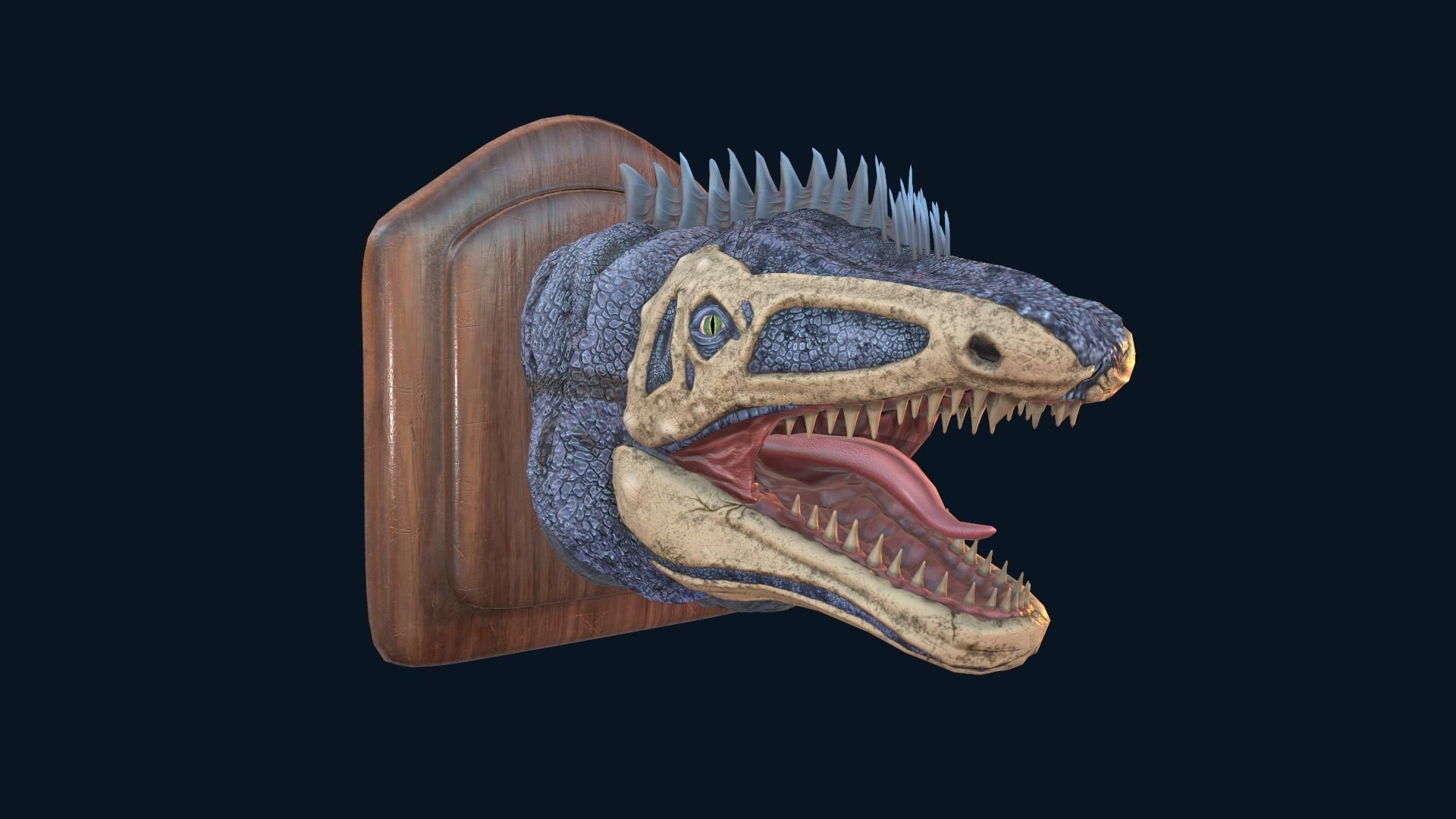 3D model Wall trophy dinosaur monster head VR / AR / low-poly | CGTrader