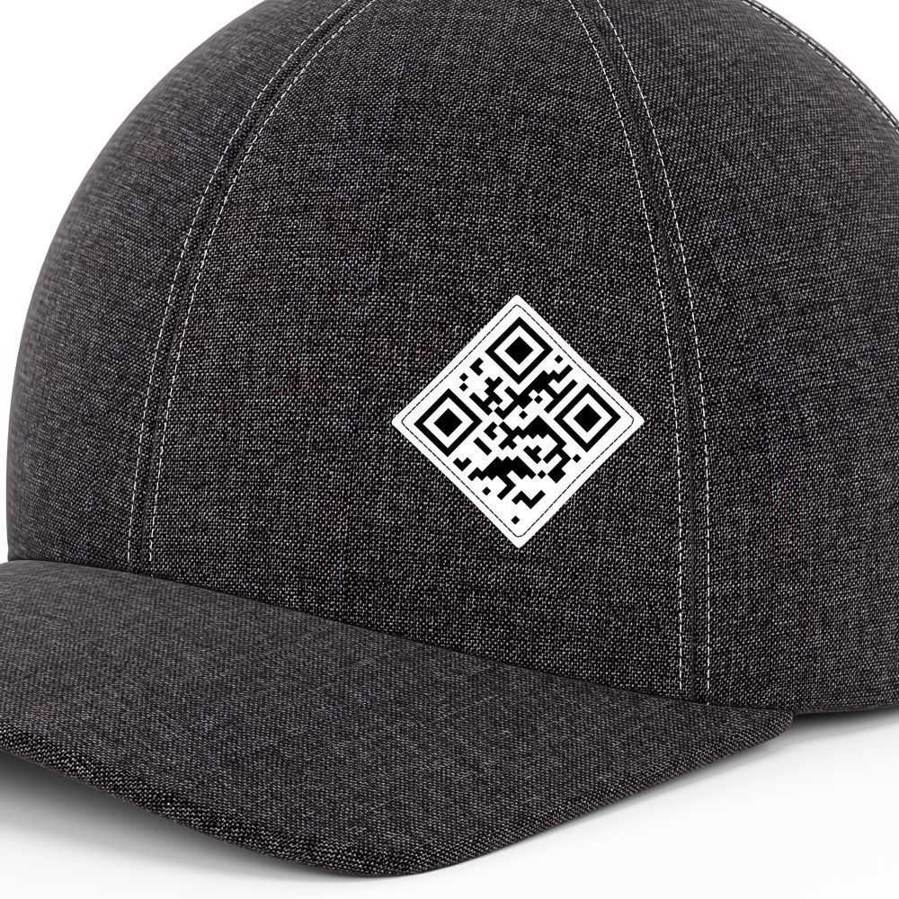 Baseball cap with qr code 3D model | CGTrader