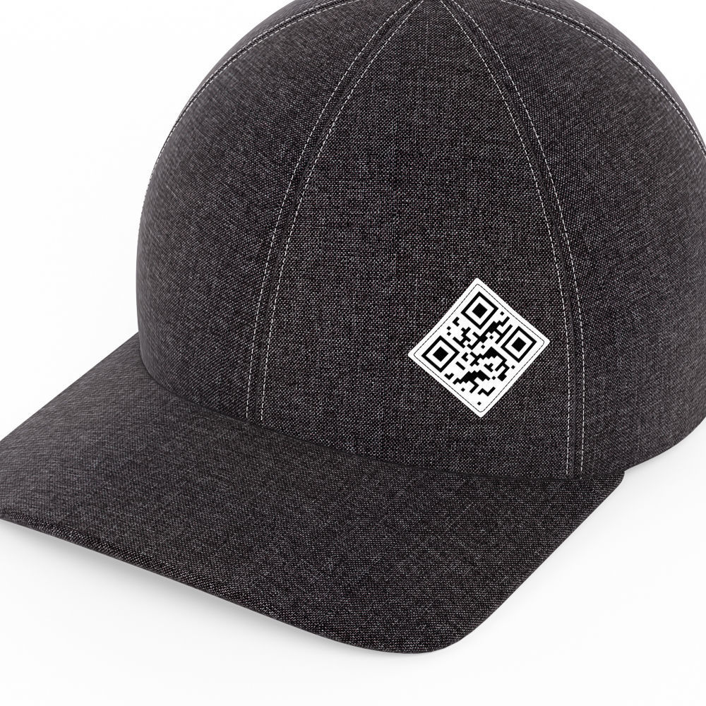 Baseball cap with qr code 3D model | CGTrader
