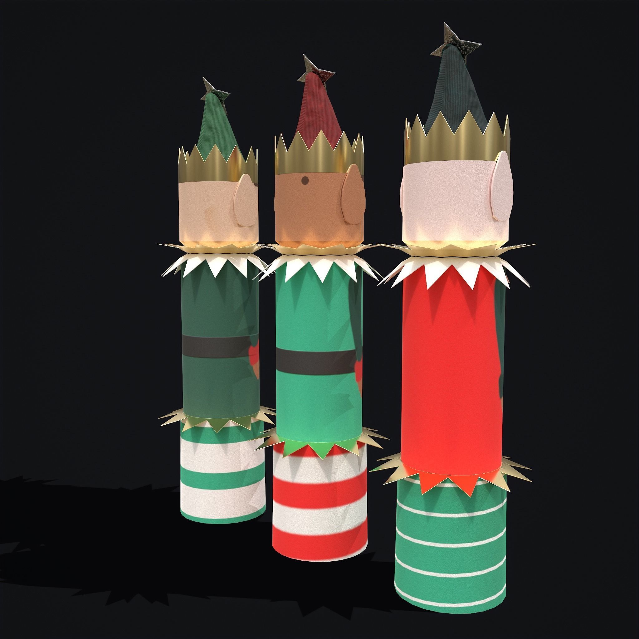 3D model Christmas Crackers VR / AR / low-poly | CGTrader