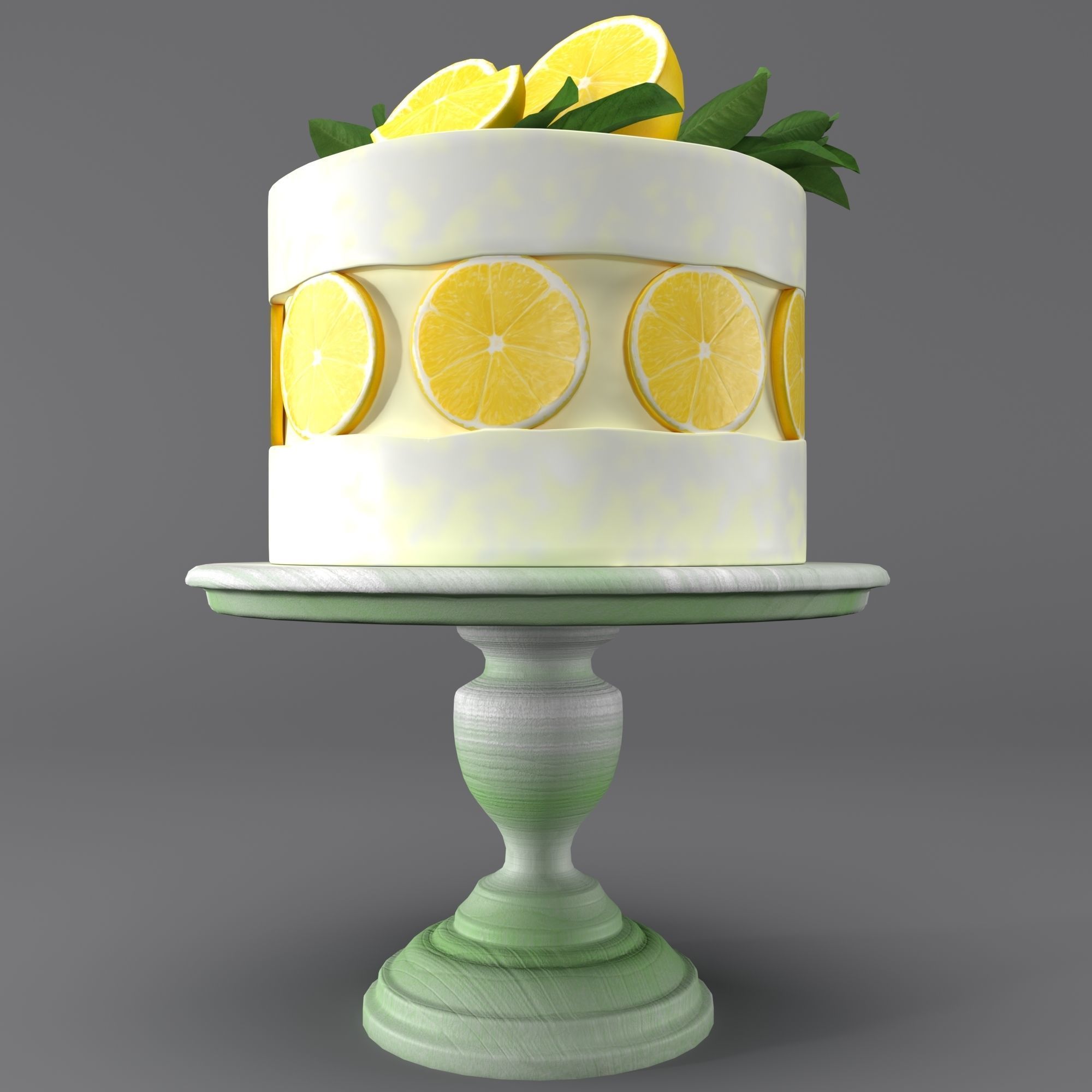 Lemon cake 3D model | CGTrader