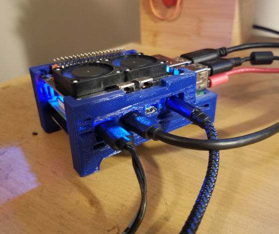 Raspberry Pi Duo Fan M2 SSD Footstool 3D model 3D printable | CGTrader