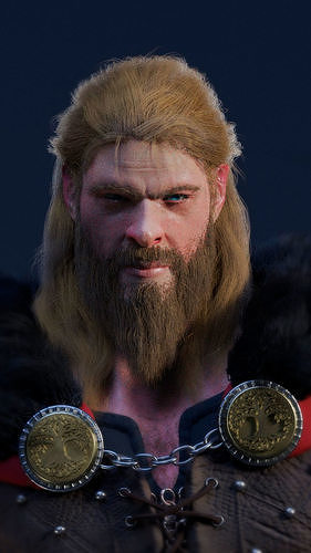 Viking Thor 3D model rigged | CGTrader