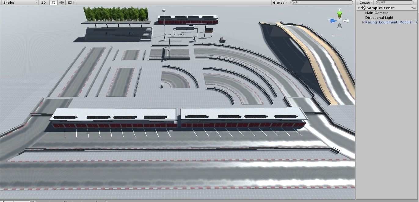 3D model Race Track Modular Kit for Game and Big Projects unitypackage ...