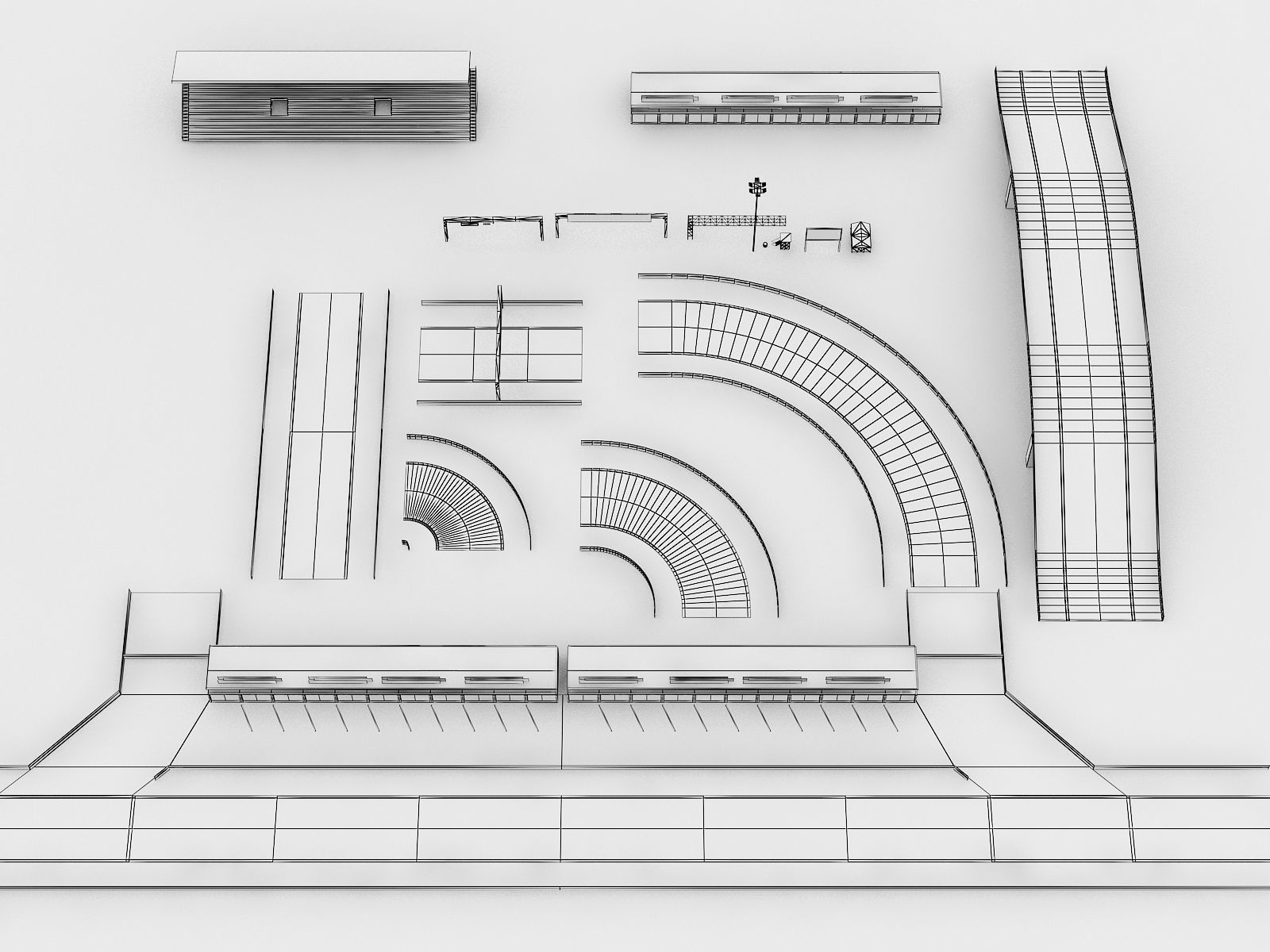3D model Race Track Modular Kit for Game and Big Projects unitypackage ...