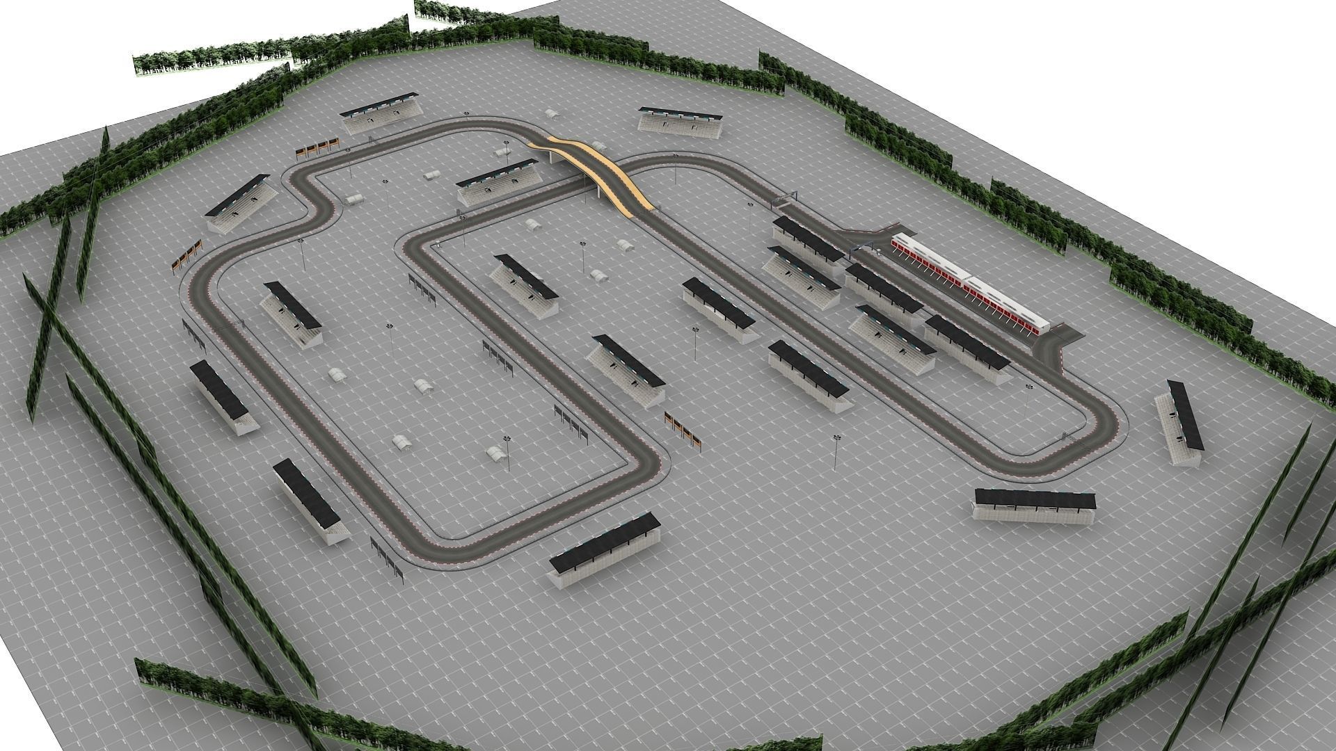 3D model Race Track Modular Kit for Game and Big Projects unitypackage ...