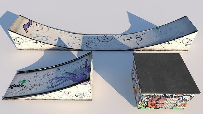 3D model Street Ramp and Stunt Equipment VR / AR / low-poly | CGTrader