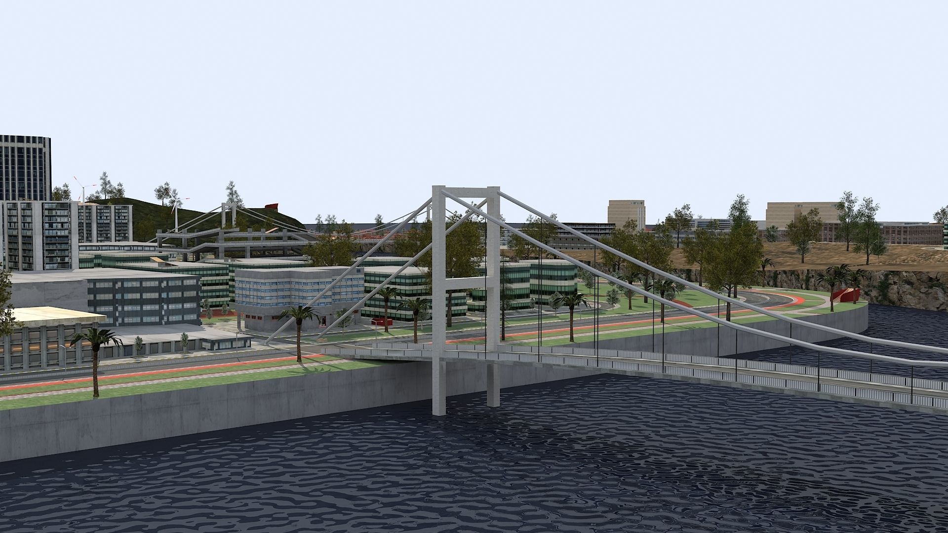 3D model Fully Ready 3D Big City Two Land Bridge and Detailed VR / AR ...
