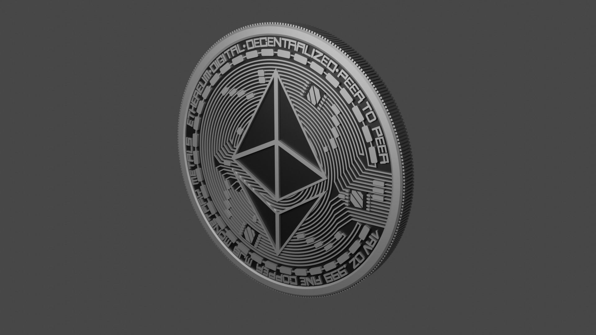 Ethereum coin 3D model 3D model | CGTrader