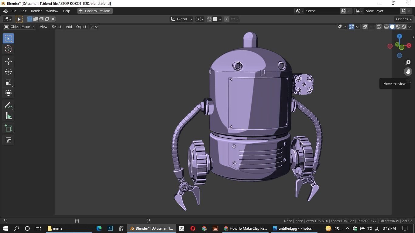 STOP ROBOT 3D model | CGTrader