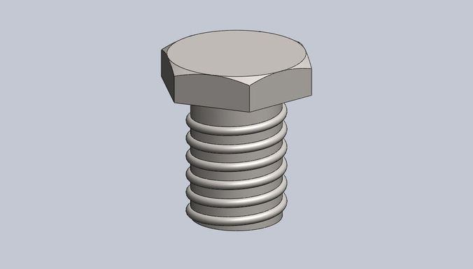 bolt screw free 3D model | CGTrader