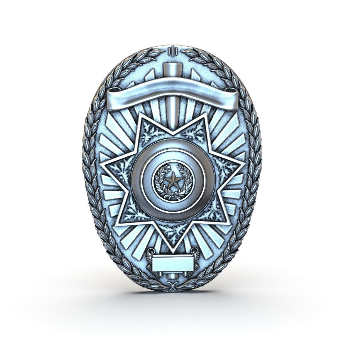 POLICE Badge 3D model 3D printable | CGTrader