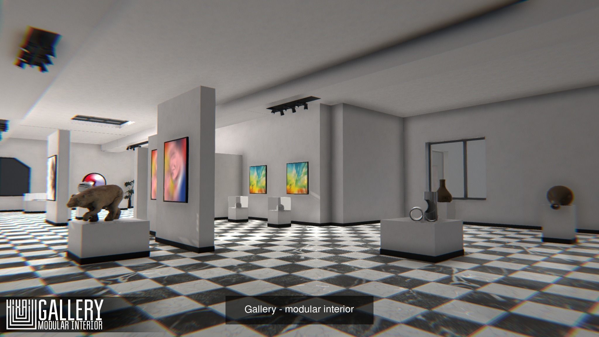 3D Model Collection Big package of 7 exhibition galleries - Part 1 VR ...