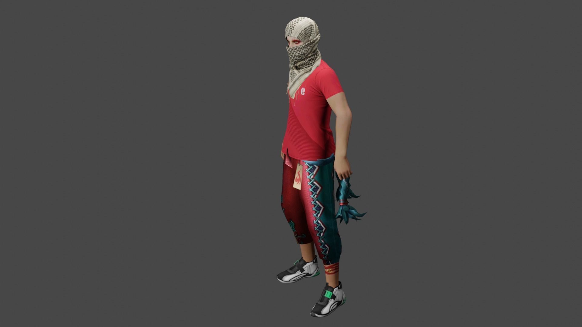 3D model SKINS TRYHARD FF THE BEST PLAYER IN FREE FIRE VR / AR / low ...