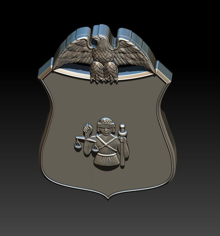 Military badge 3D model 3D printable | CGTrader