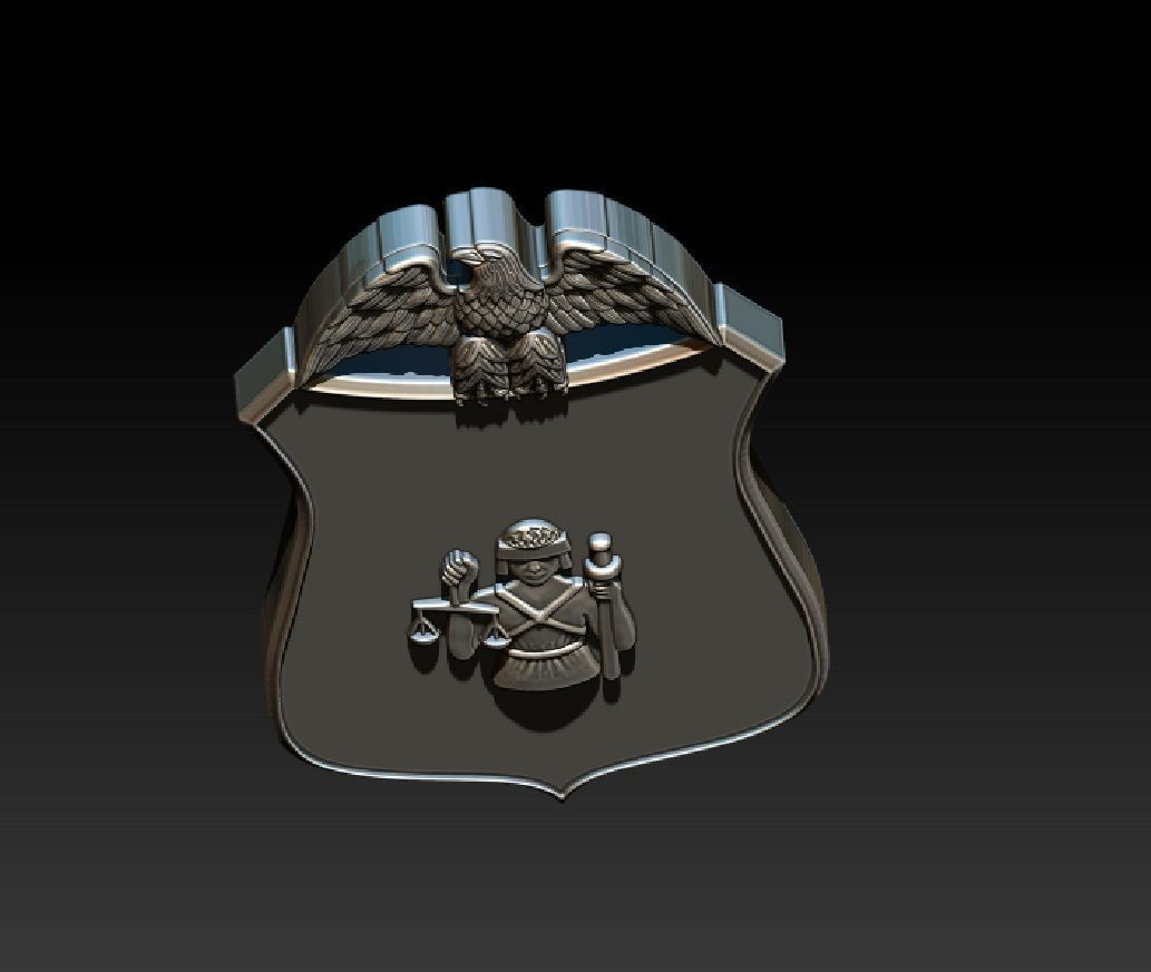 Military badge 3D model 3D printable | CGTrader
