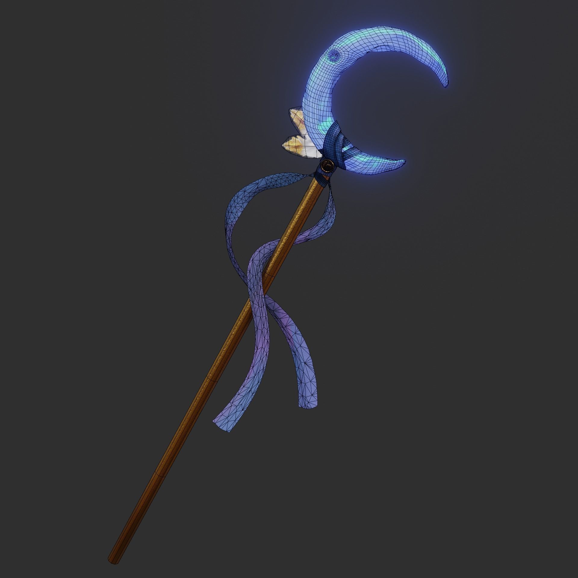 3D model Magic staff VR / AR / low-poly | CGTrader