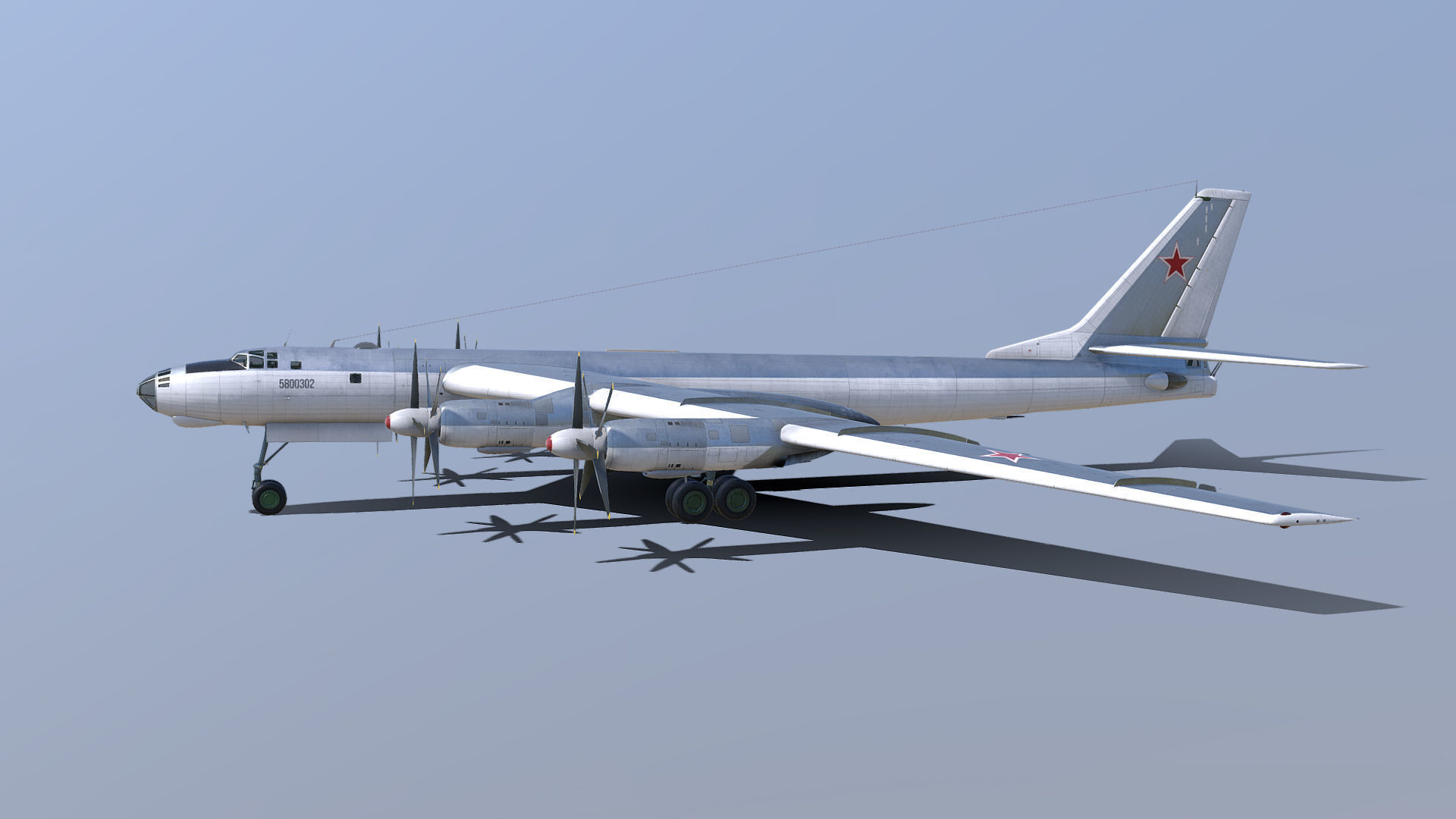 Tupolev Tu-95V Bear A Tsar Bomba 3D model | CGTrader