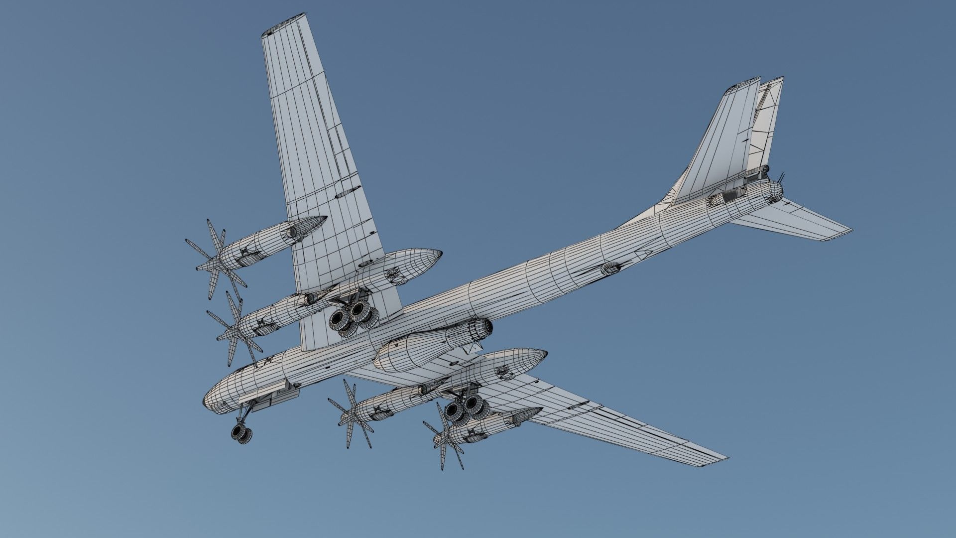Tupolev Tu-95V Bear A Tsar Bomba 3D model | CGTrader