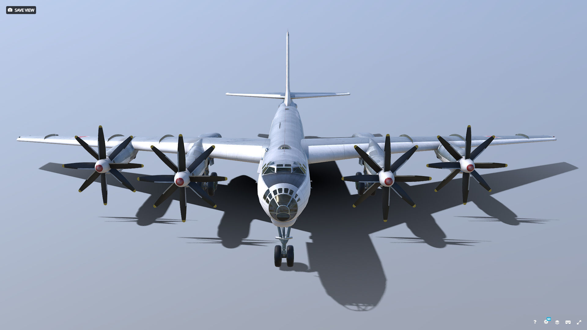 Tupolev Tu-95V Bear A Tsar Bomba 3D model | CGTrader