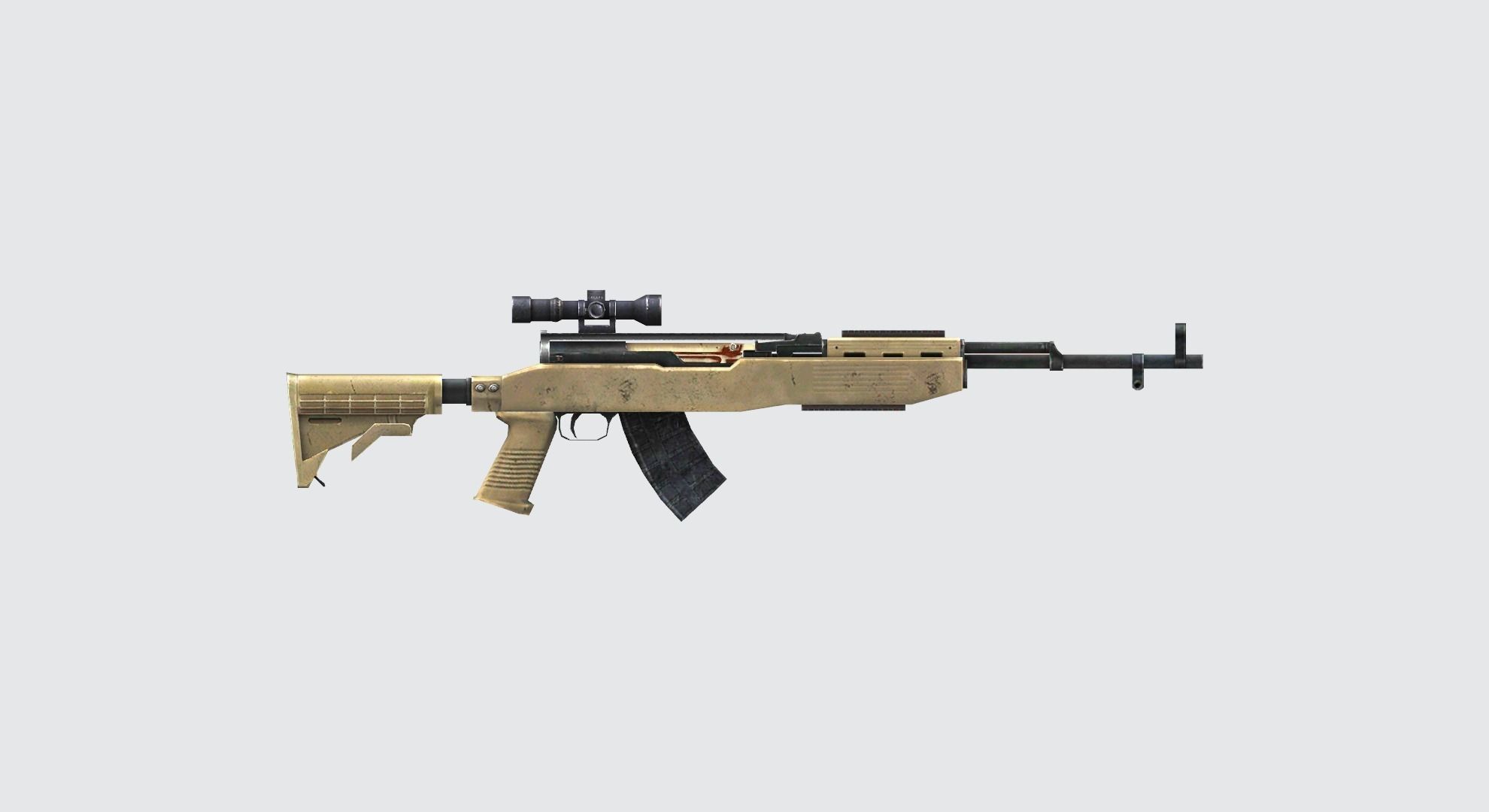 Weapon Marksman Rifle Woodpecker AC80 SKS SVD 3D model | CGTrader