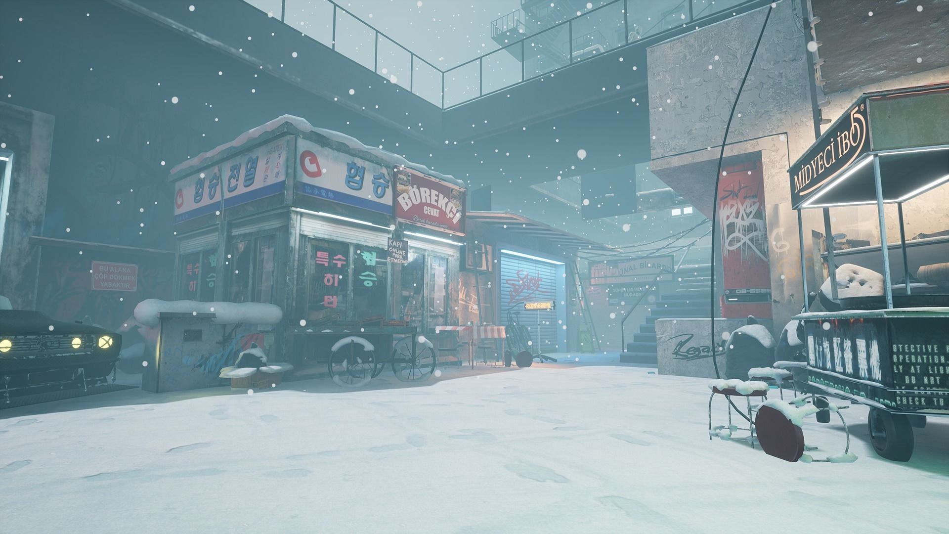Cyberpunk Ghetto Street UE4 Scene 3D model animated | CGTrader