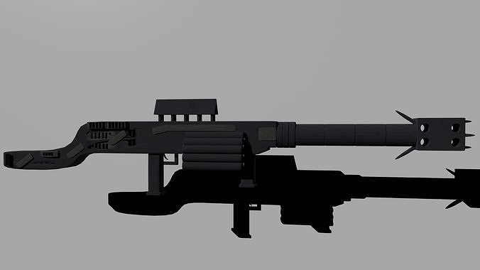 Futuristic Battle Rifle 3D model | CGTrader