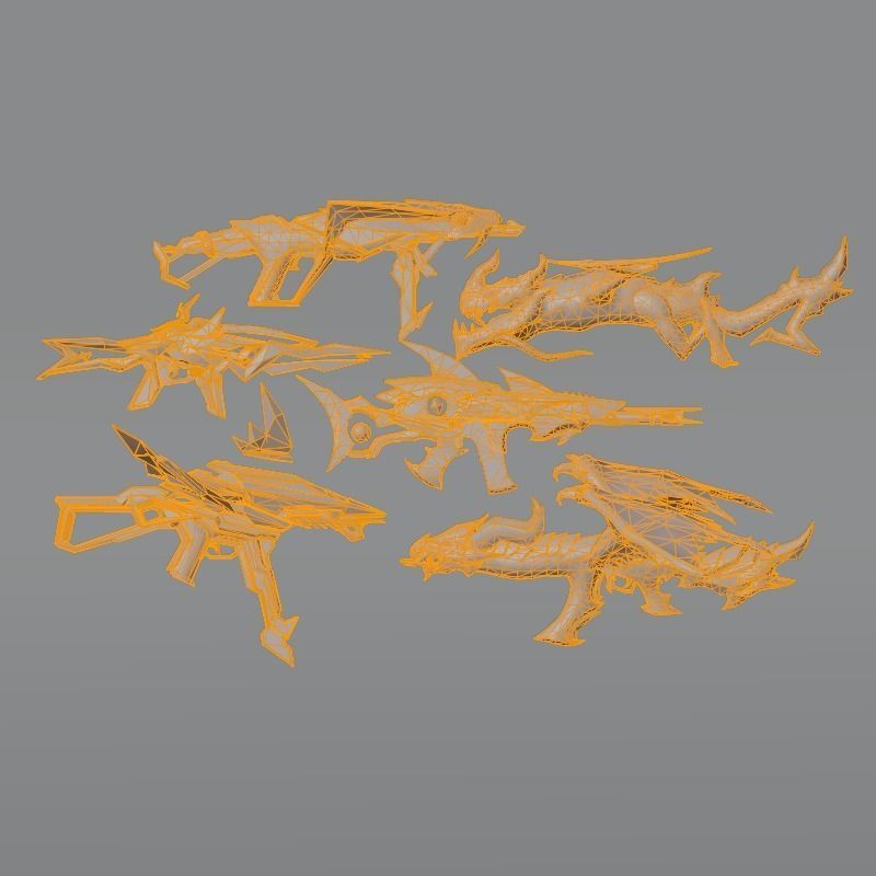 Choose A Weapon To Evolve UMP MP40 SCAR XM8 M1014 AK 3D model | CGTrader