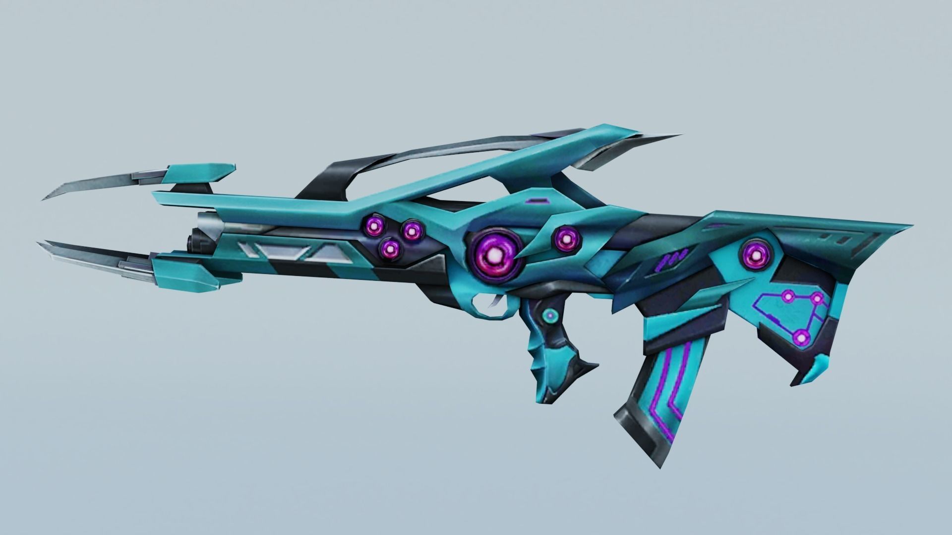 Weapon rifle Black Widow Golden Lightning Ocean Void 3D model | CGTrader