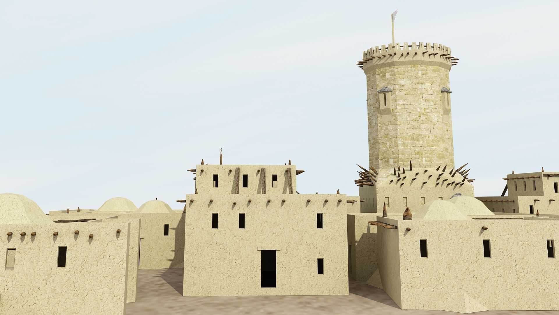 3D model ancient city war valley VR / AR / low-poly | CGTrader