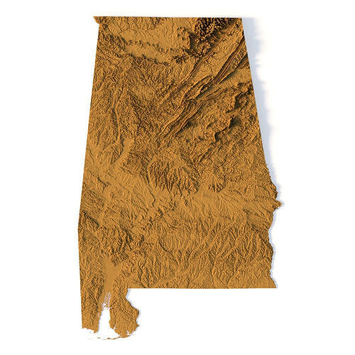State of Alabama STL model 3D model 3D printable | CGTrader