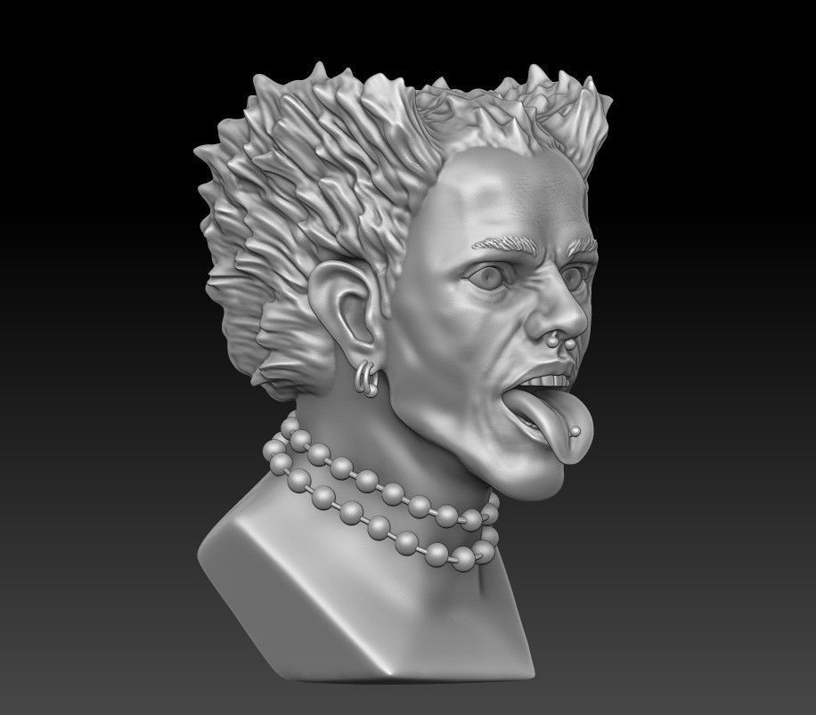 Keith Charles Flint from The Prodigy portrait 3D print model 3D model ...