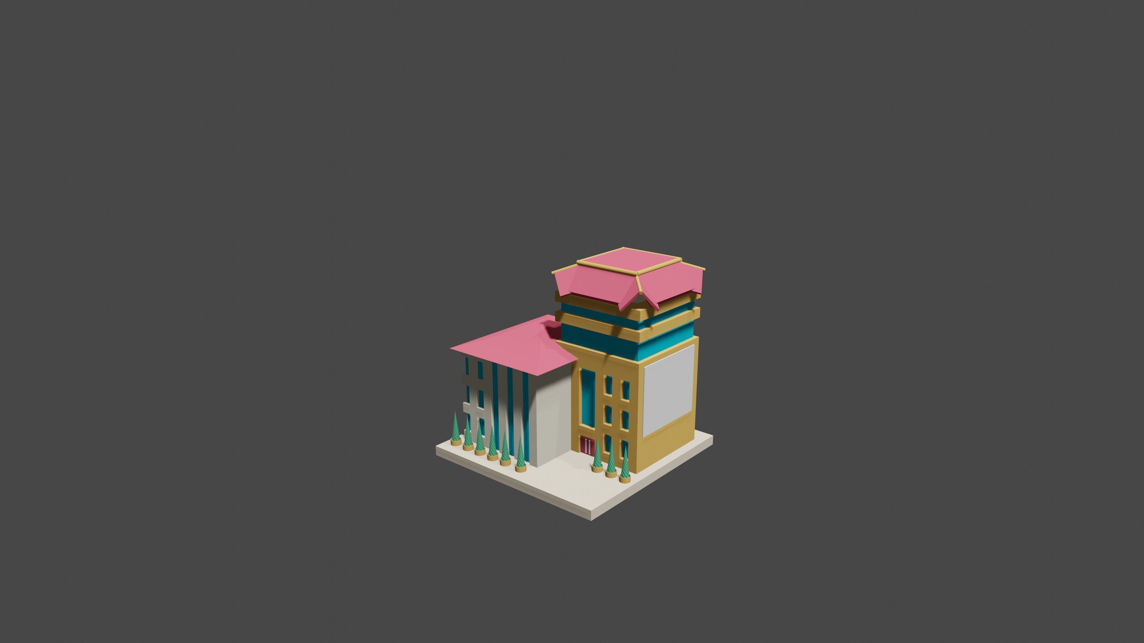 Residential building 8 WOU Kit 3D model | CGTrader