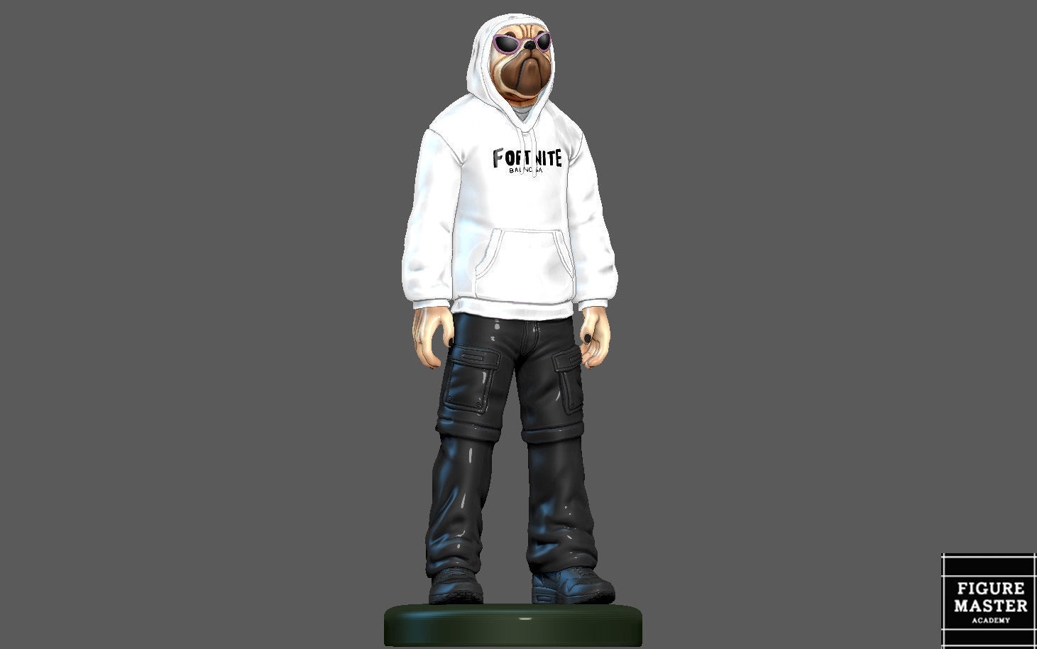 FORTNITE Shady Doggo BULLDOG SKIN CHARACTER ART TOY GAME ANIME 3D model ...